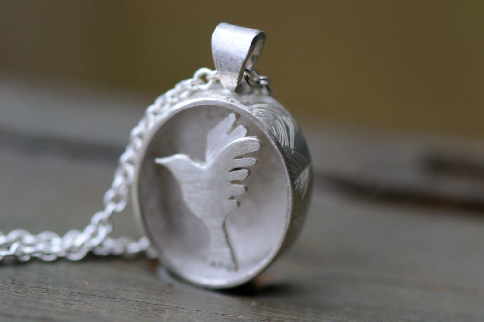 Flight ~ silver bird necklace - Elby Brown jewellery